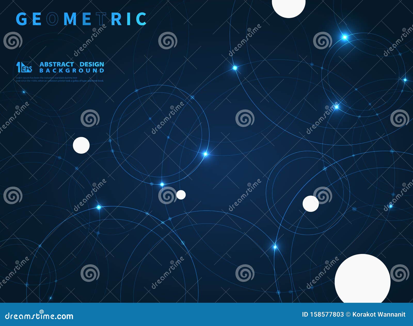 Abstract Blue Tech Circle Design Technology Background. Illustration ...