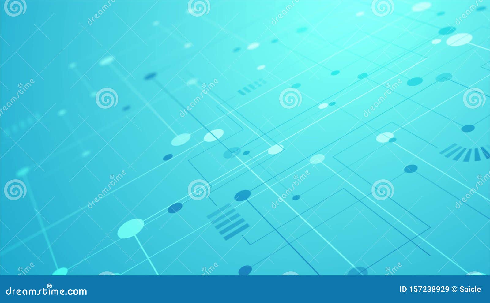 Abstract Blue Tech Circuit Board Lines Drawing Motion Design Stock ...
