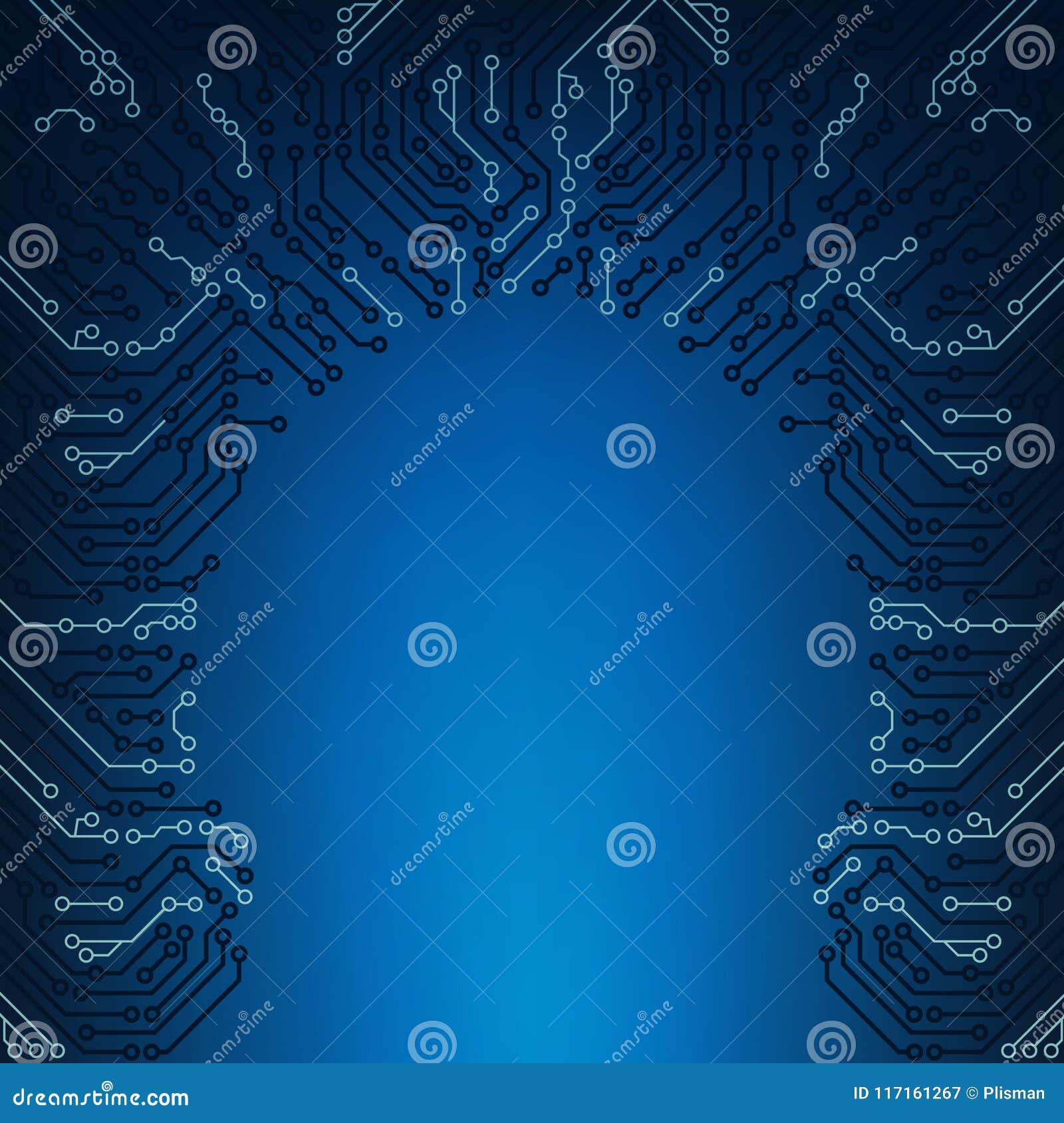 Abstract Blue Technical Technology Printed Circuit Board Template Stock ...