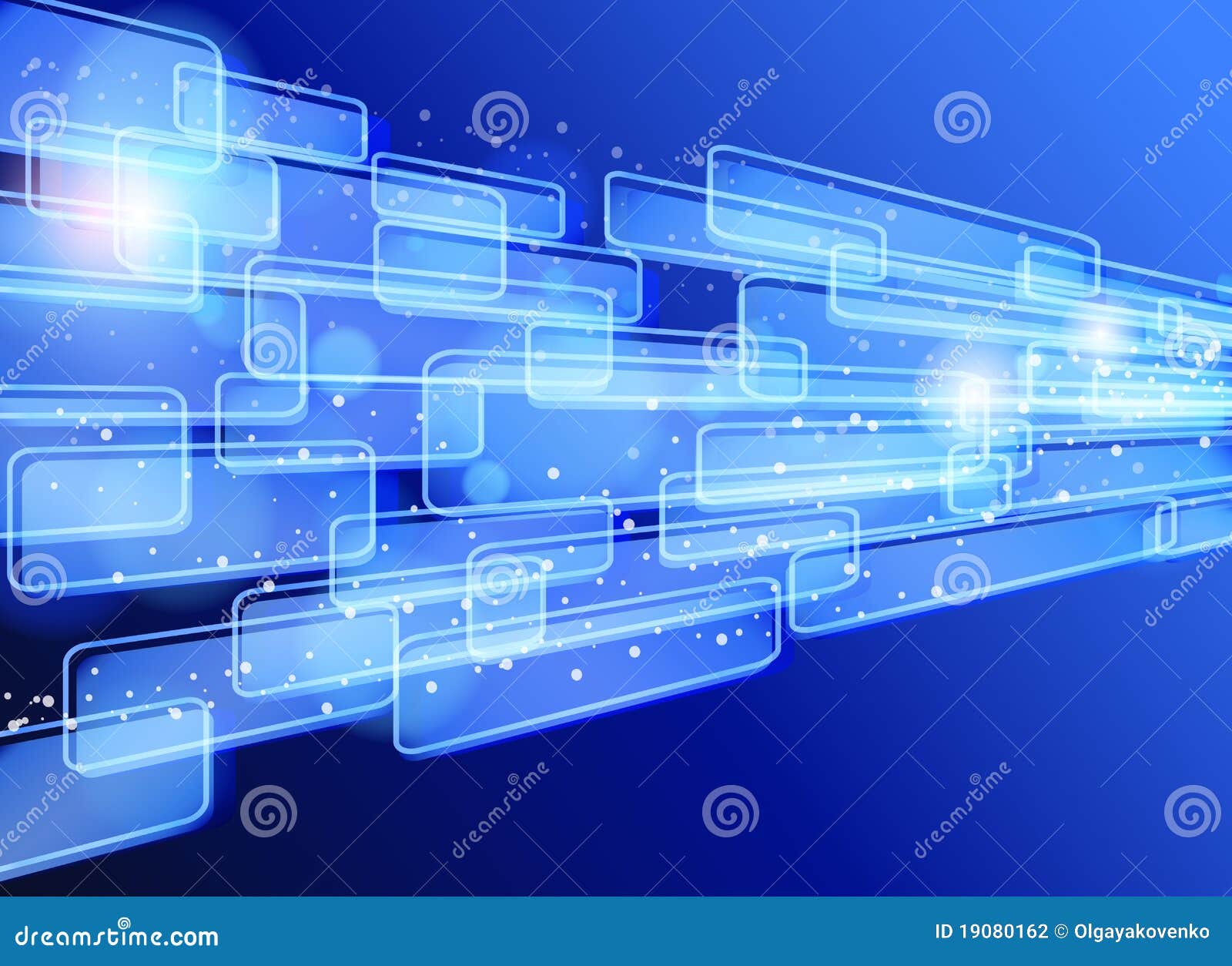 Abstract Blue Techno Background. Stock Vector - Illustration of glow ...