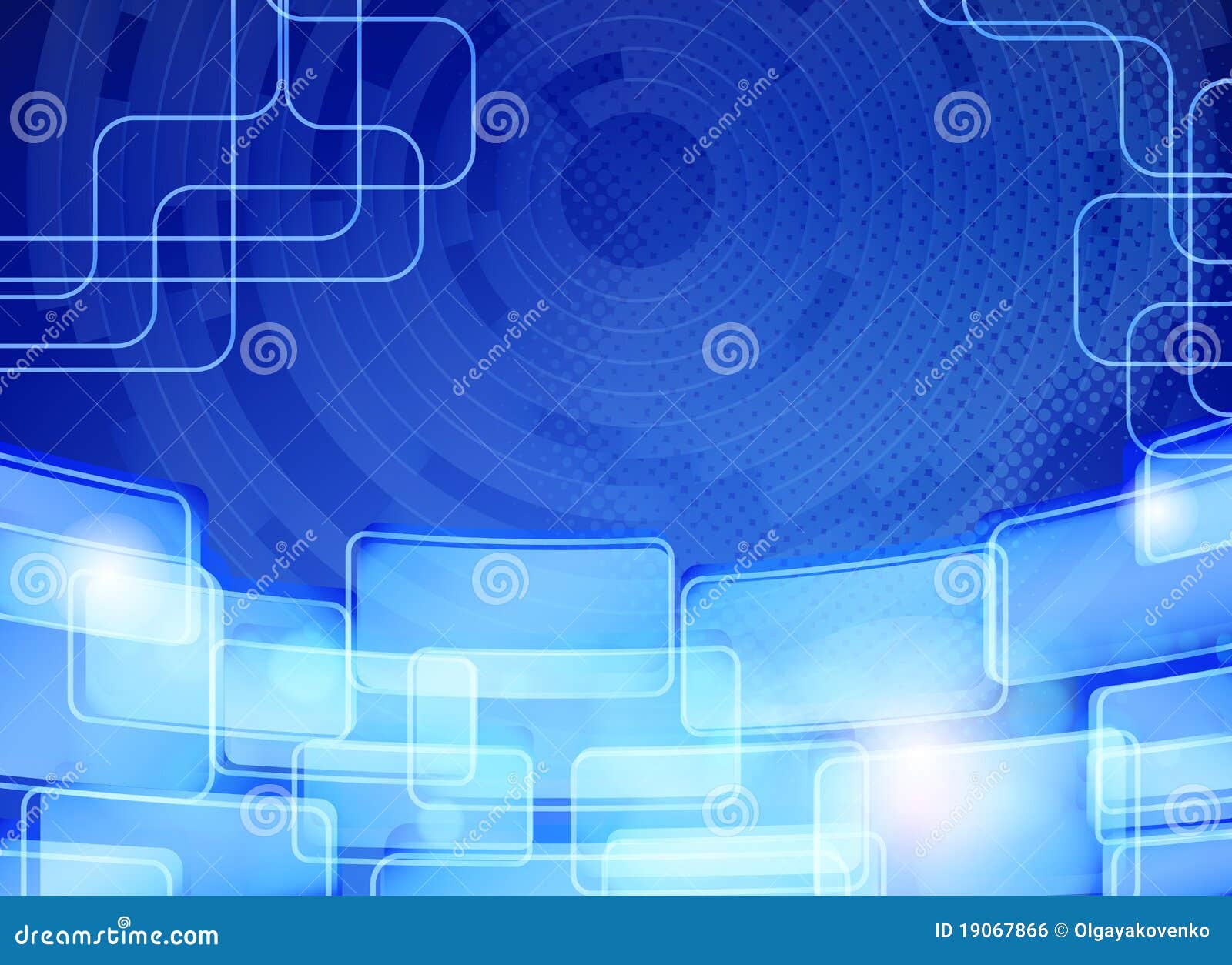 Abstract Blue Techno Background. Card Design Stock Vector ...