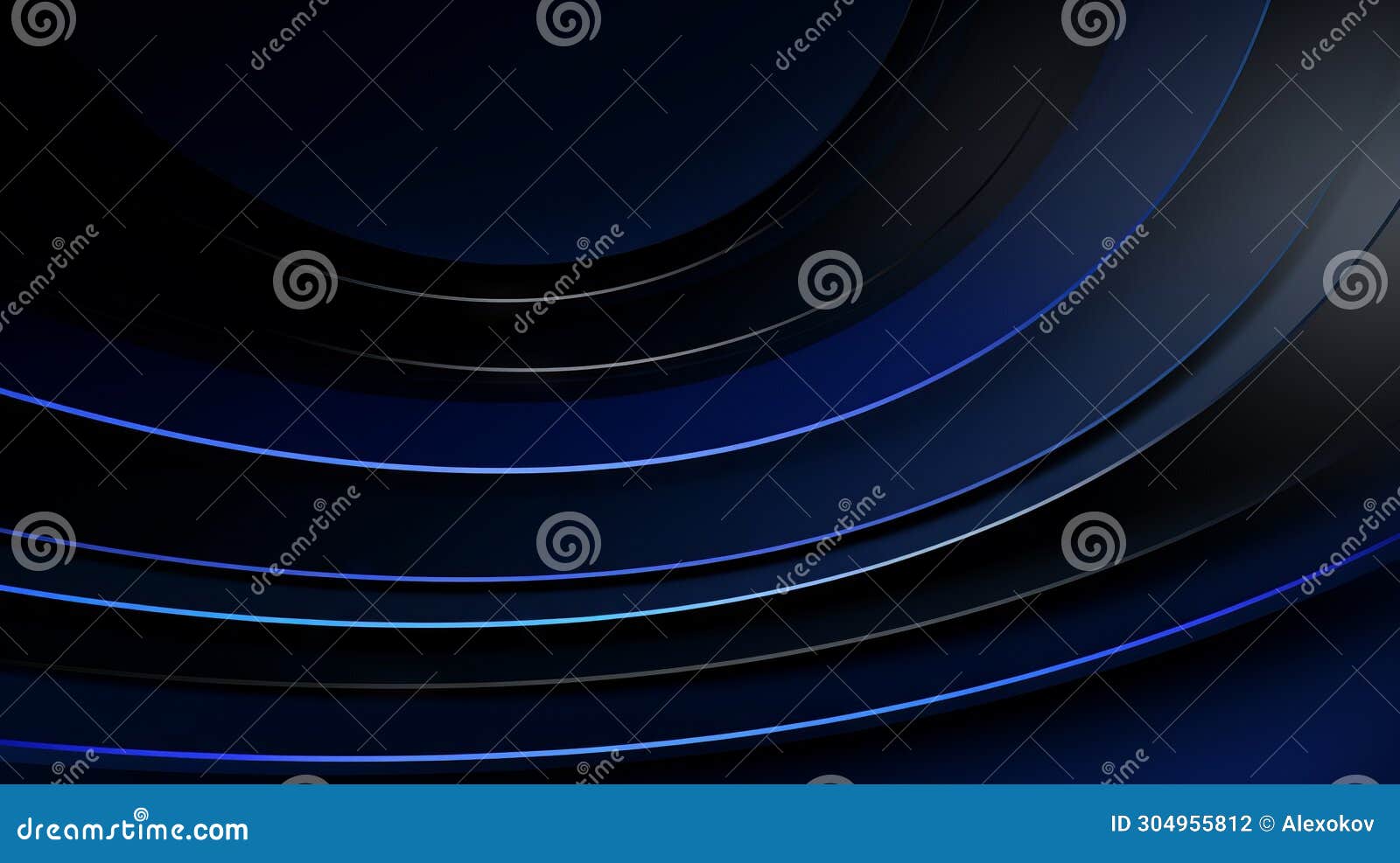 Abstract Blue Techno Background with Overlapping Layers and Circle ...