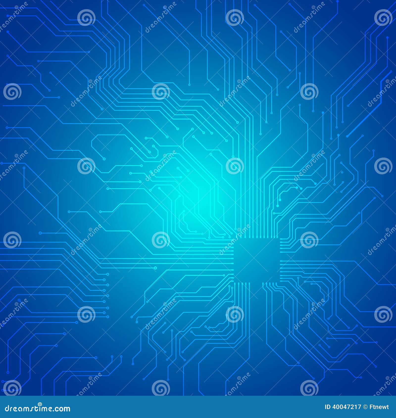 Abstract Blue Technological Background Stock Vector - Illustration of ...