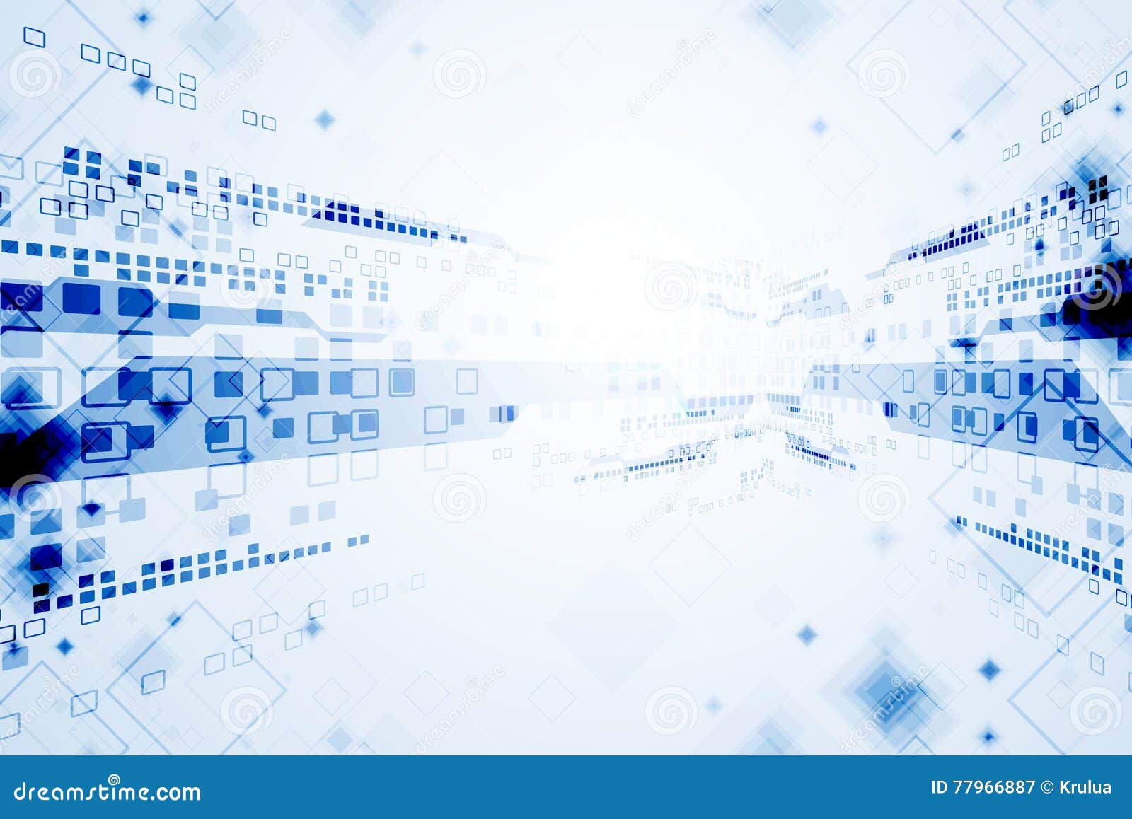 Abstract Blue Technological Background. Stock Vector - Illustration of ...