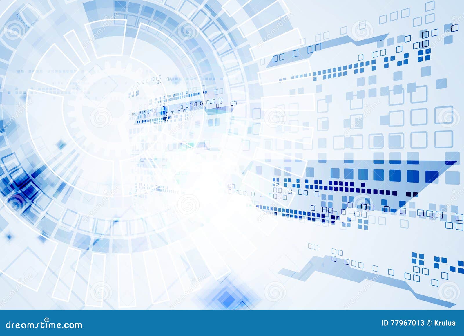 Abstract Blue Technological Background. Stock Vector - Illustration of ...