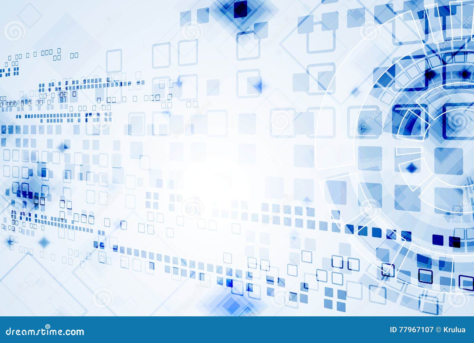 Abstract Blue Technological Background. Stock Vector - Illustration of ...