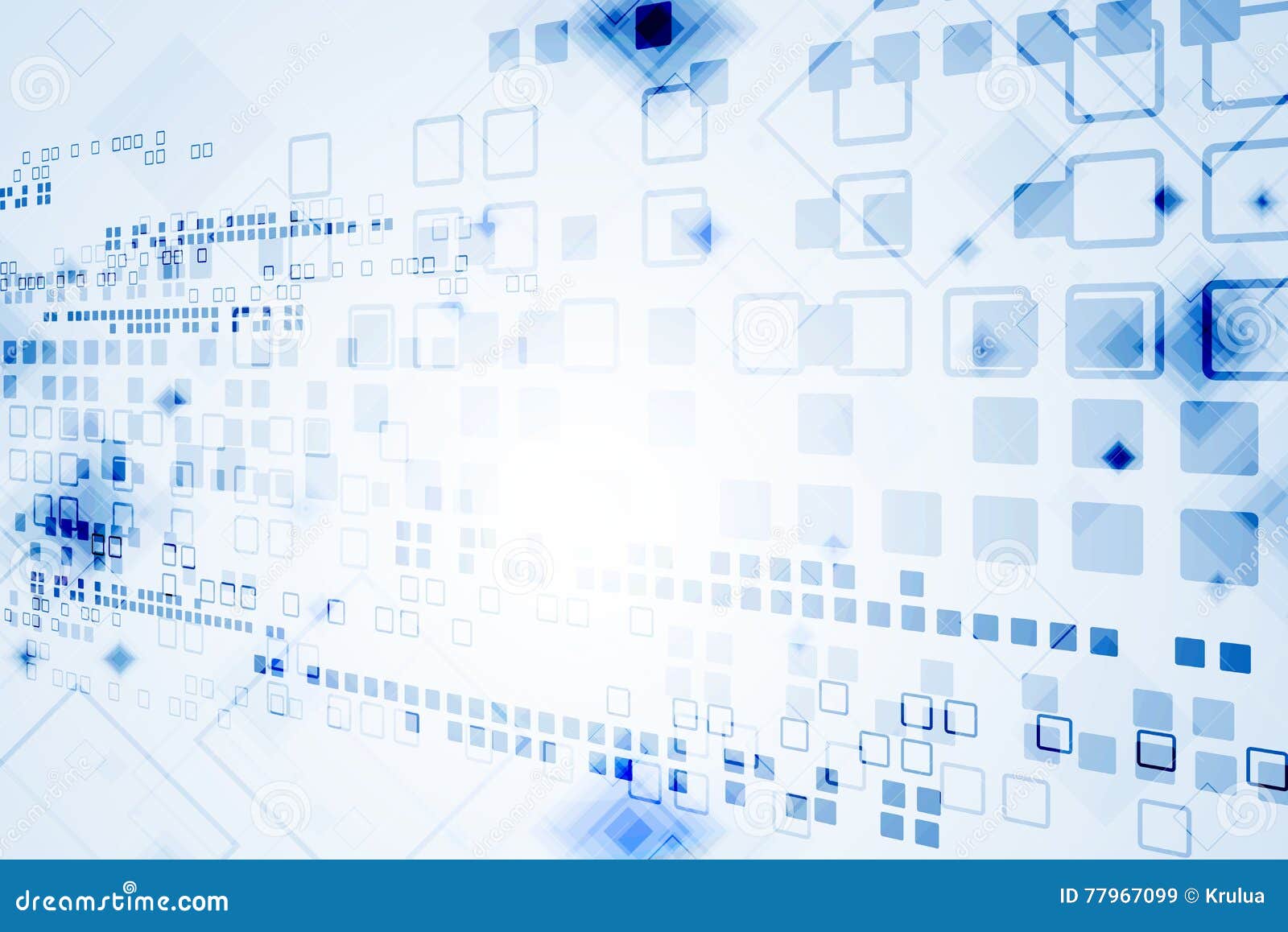 Abstract Blue Technological Background. Stock Vector - Illustration of ...