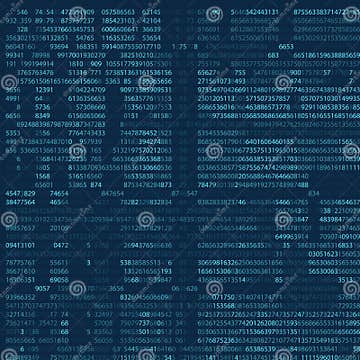 Abstract Blue Technology Background. Binary Computer Code. Programming, Coding, Hacker Concept ...