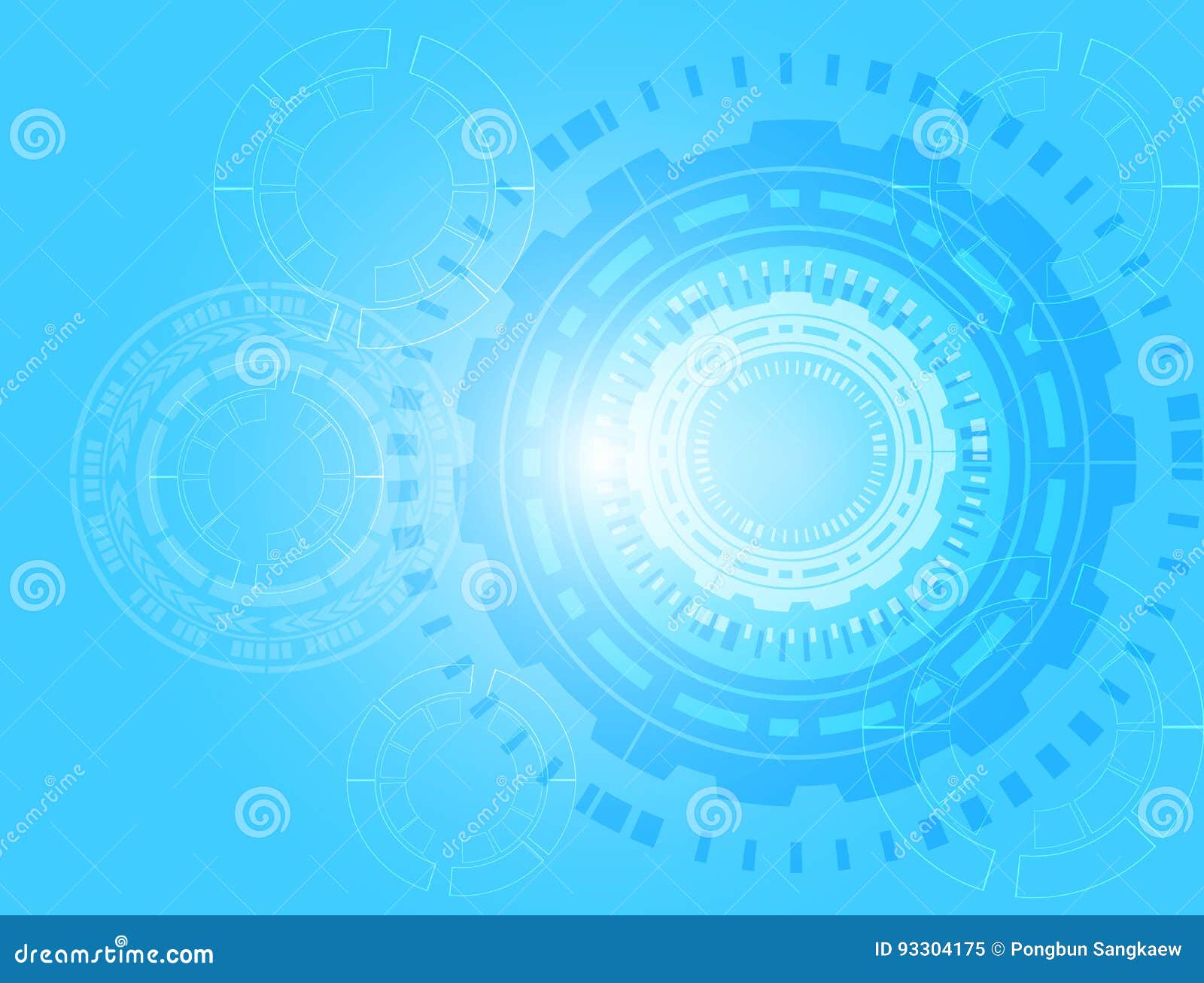 Abstract Blue Technology Background Stock Illustration - Illustration ...