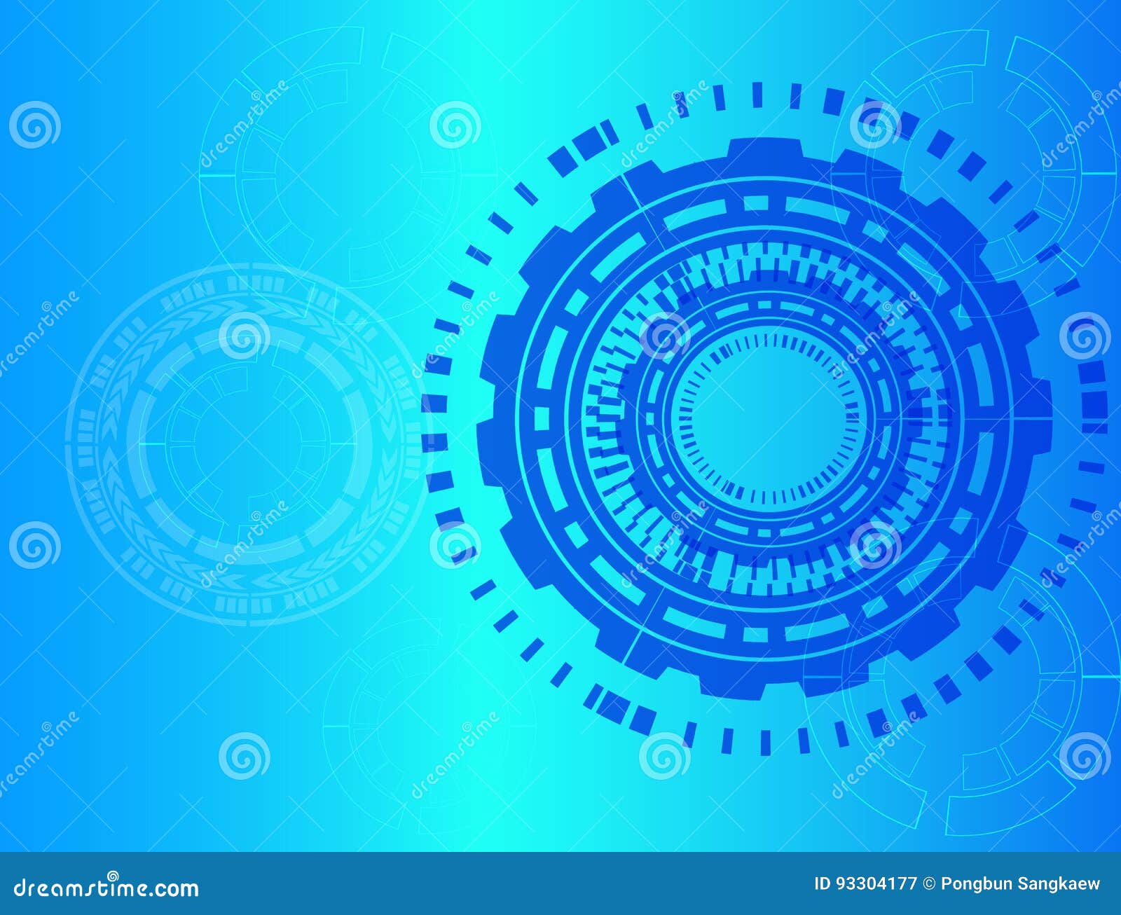 Abstract Blue Technology Background Stock Illustration - Illustration ...