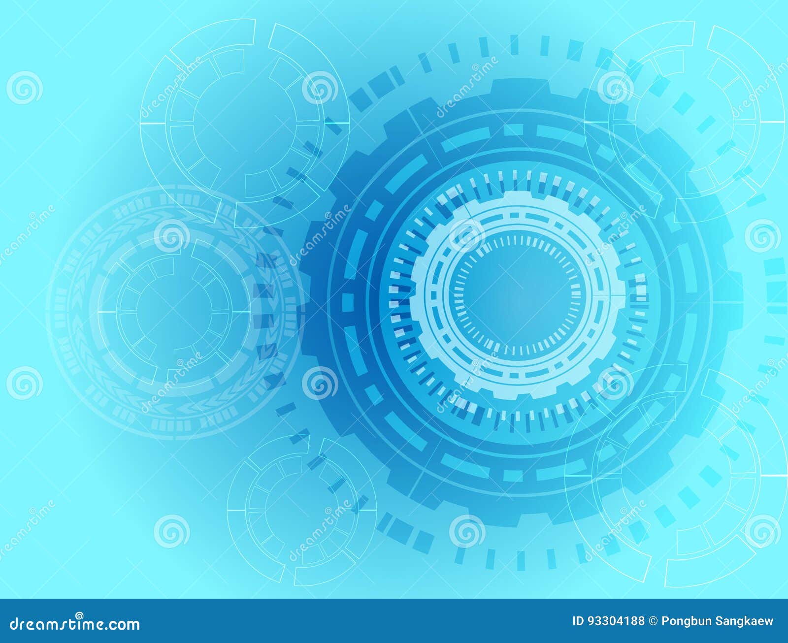 Abstract Blue Technology Background Stock Vector - Illustration of ...