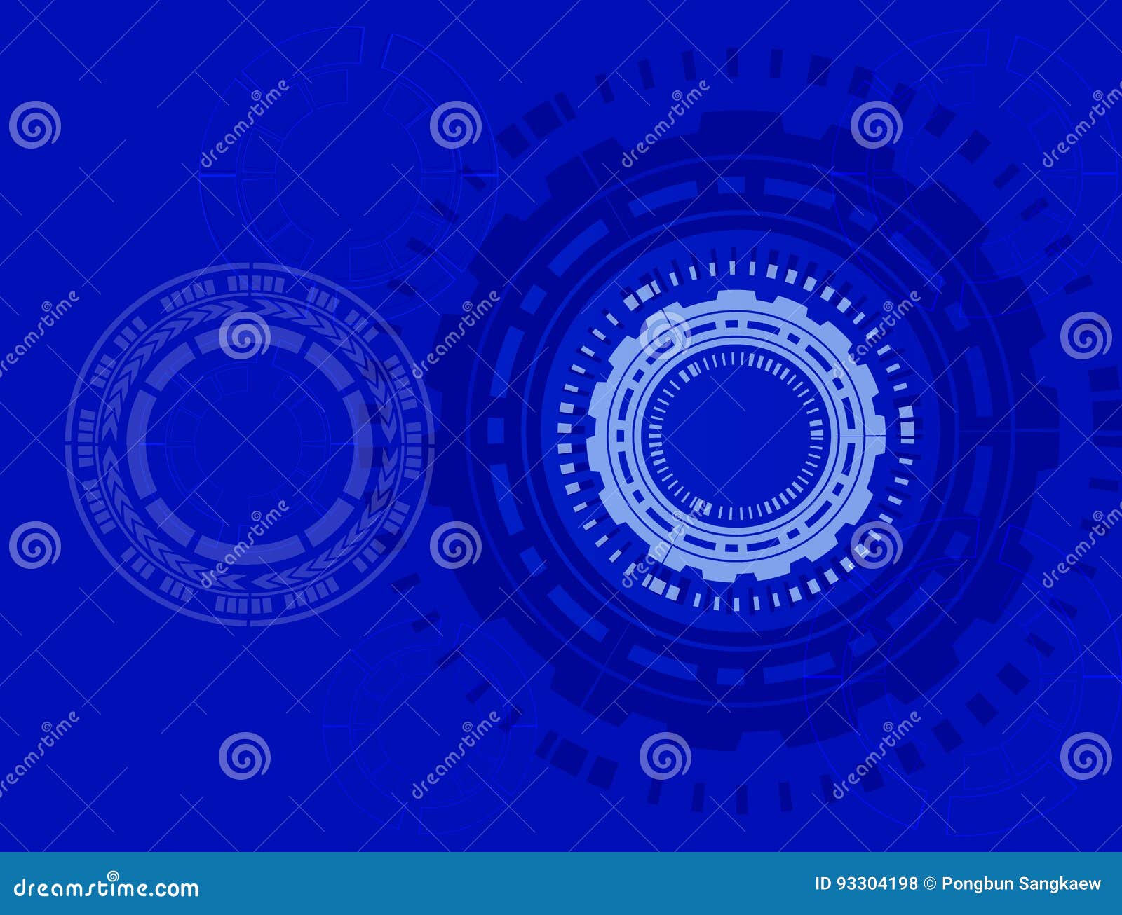 Abstract Blue Technology Background Stock Vector - Illustration of ...