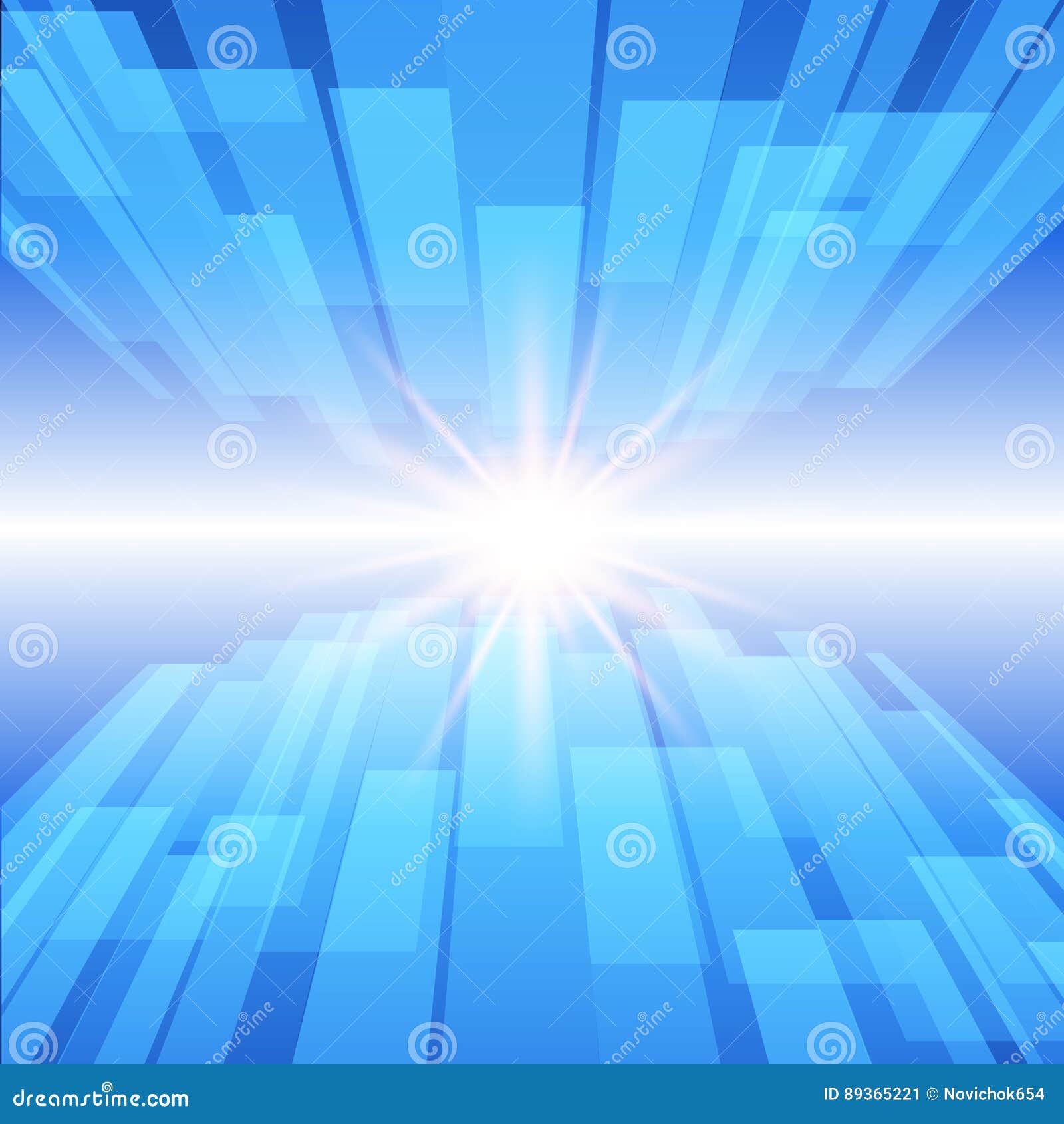 Abstract Blue Technology Background with Glow Star. Stock Vector ...