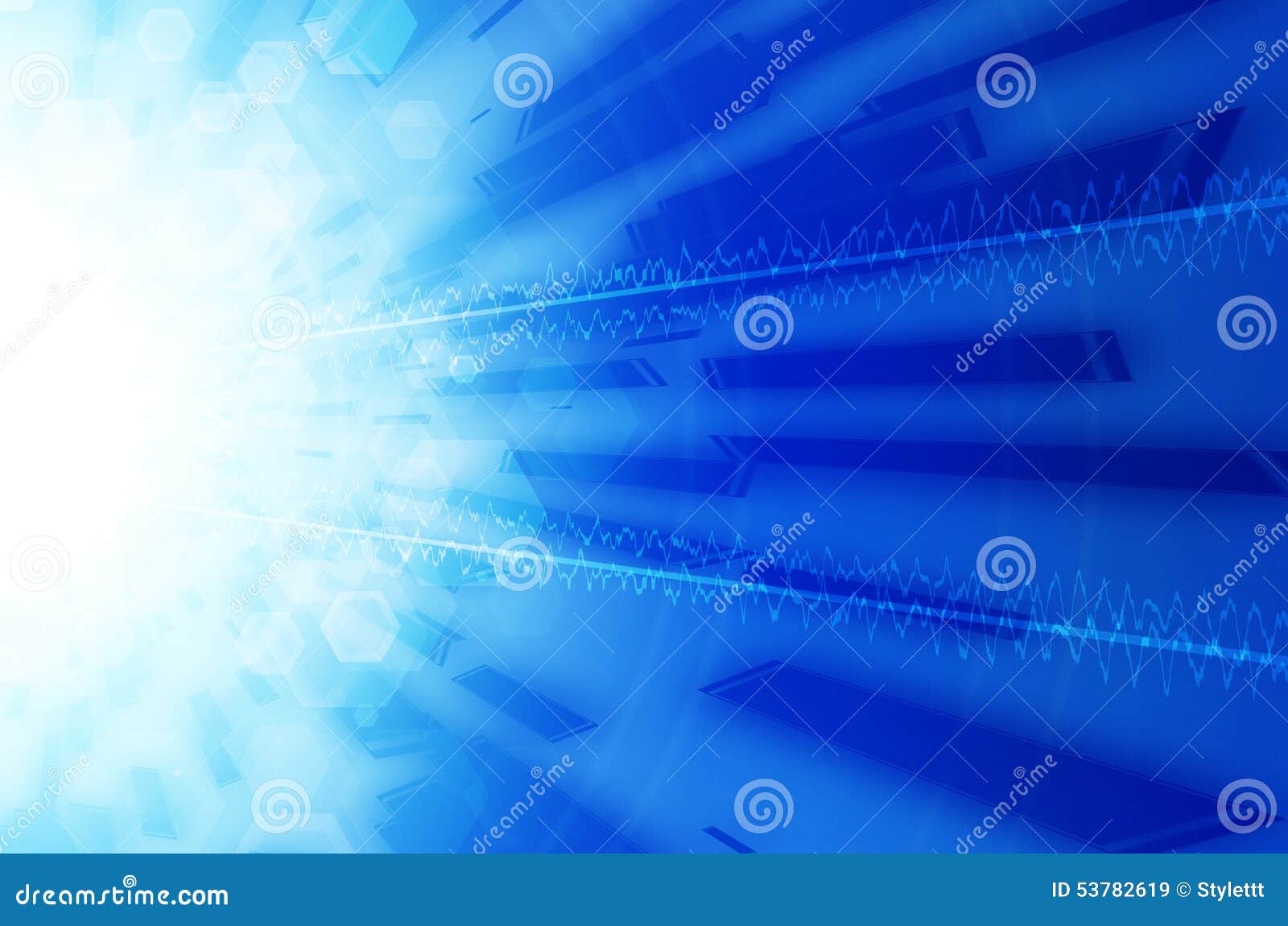 Abstract Blue Technology Background. Stock Illustration - Illustration ...