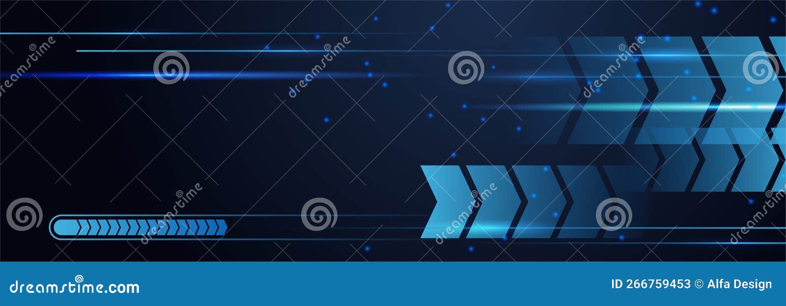 Abstract Blue Technology Banner Design Stock Illustration ...