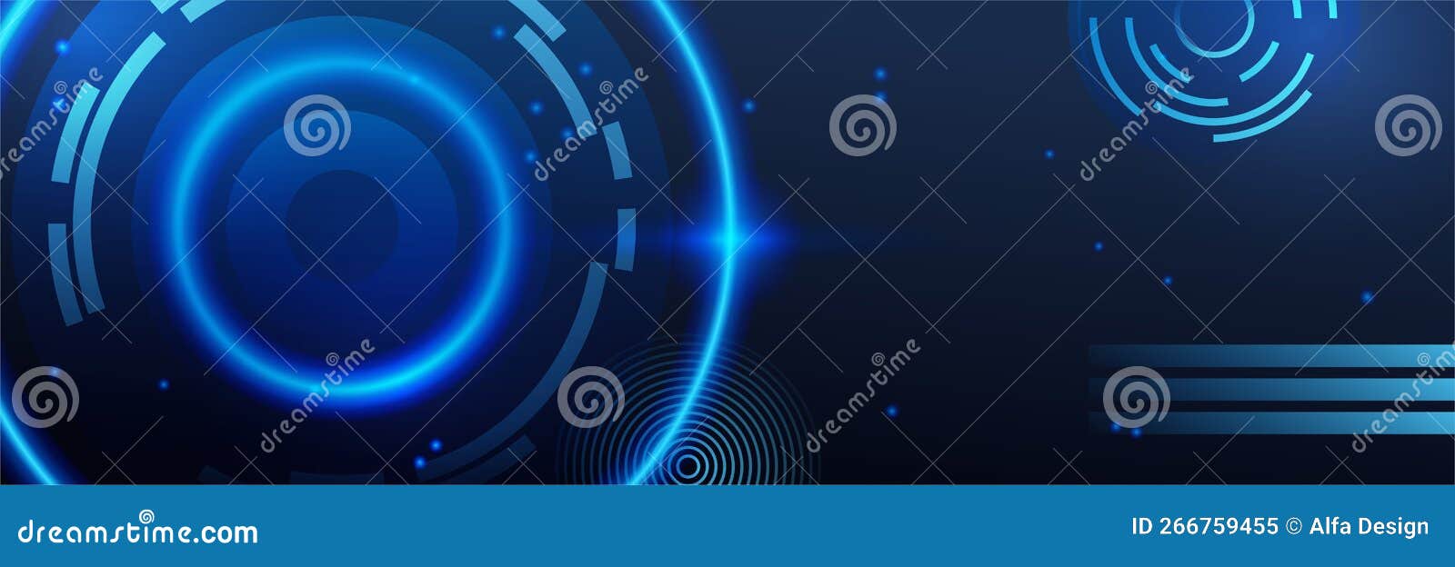 Abstract Blue Technology Banner Design Stock Illustration ...