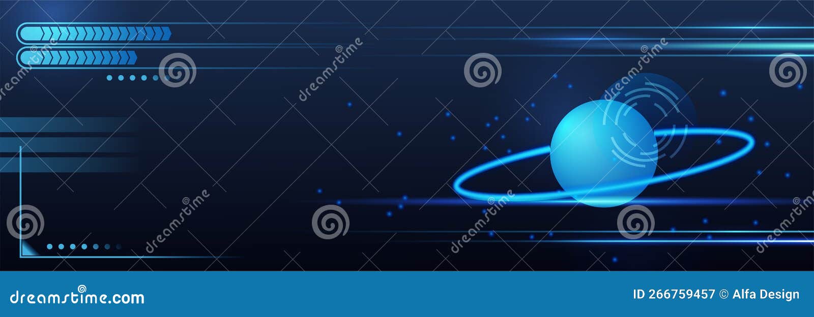 Abstract Blue Technology Banner Design Stock Illustration ...