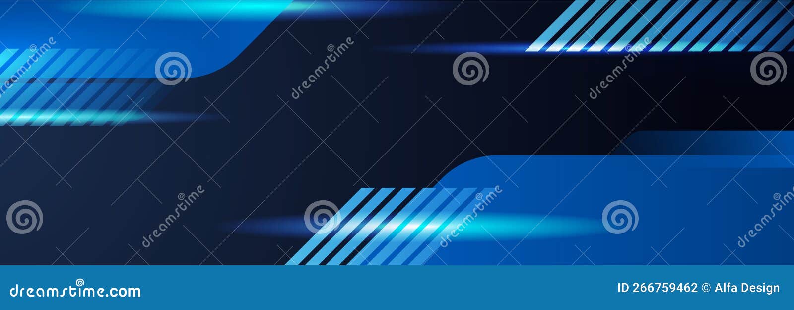 Abstract Blue Technology Banner Design Stock Illustration ...