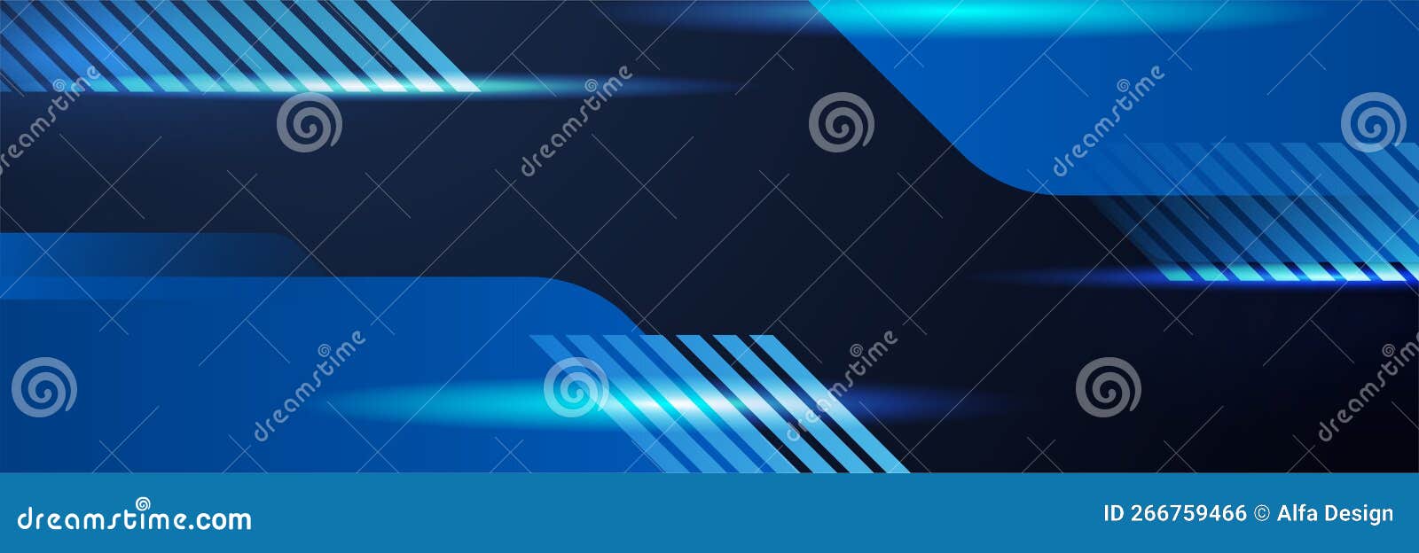 Abstract Blue Technology Banner Design Stock Illustration ...