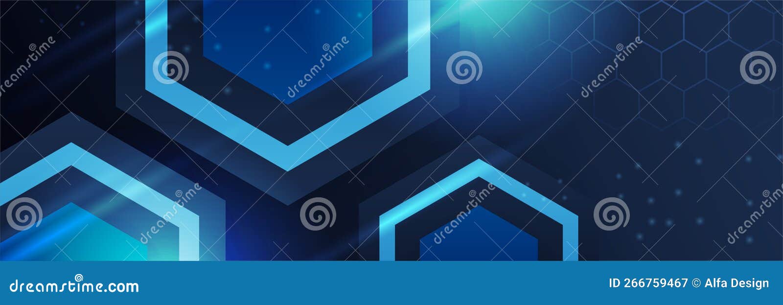 Abstract Blue Technology Banner Design Stock Illustration ...