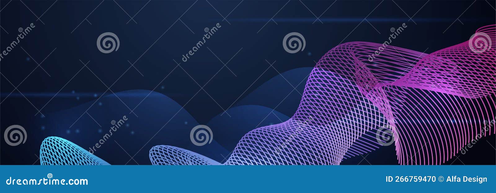 Abstract Blue Technology Banner Design Stock Illustration ...