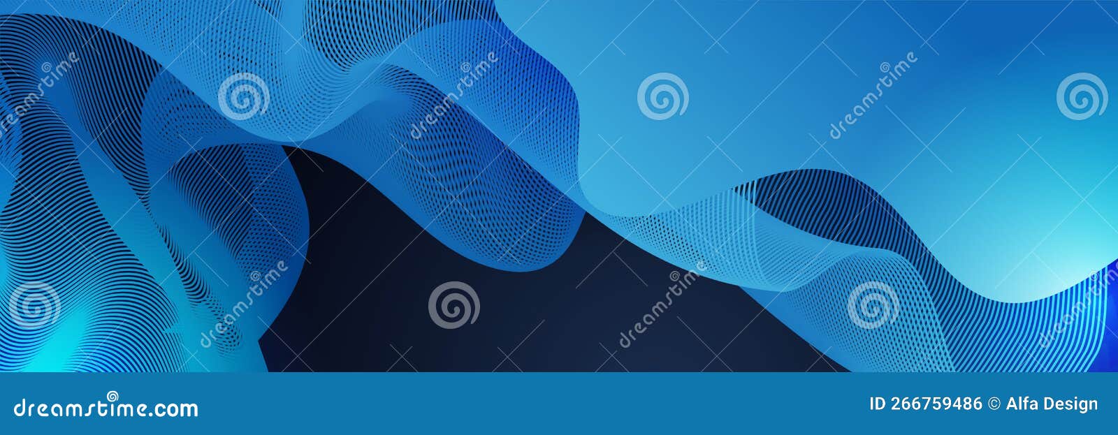 Abstract Blue Technology Banner Design Stock Illustration ...
