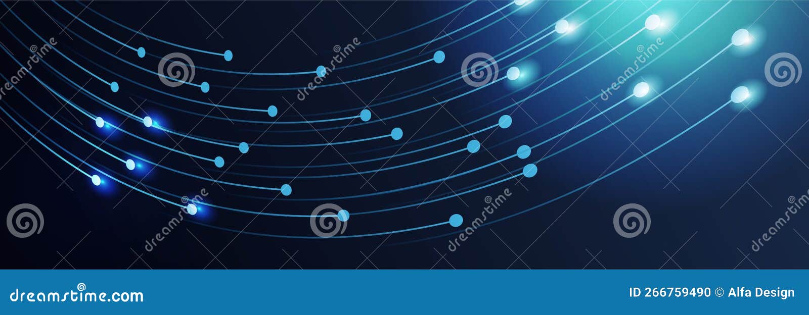 Abstract Blue Technology Banner Design Stock Illustration ...