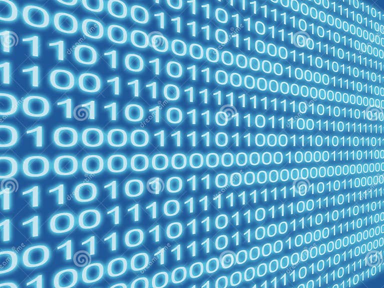 Abstract Blue Technology Binary Computer Code Stock Photo - Image of system, language: 168850128