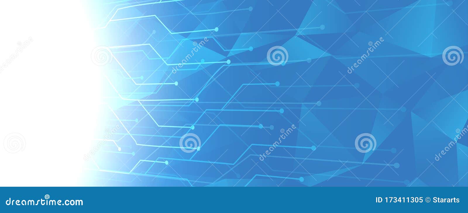 Abstract Blue Technology Circuit Lines Background Design Stock Vector ...