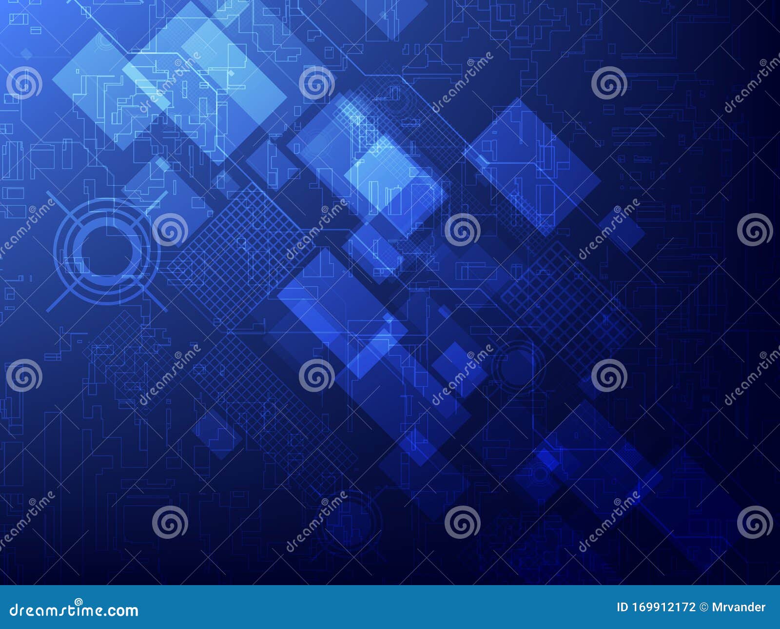 Abstract Blue Technology Concept Background. Vector Illustration Stock ...