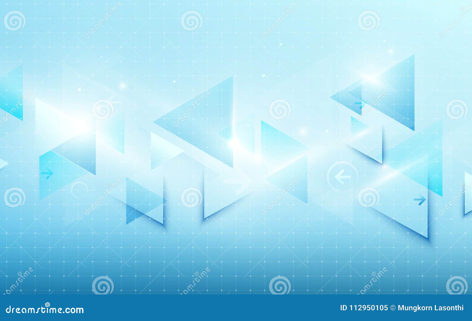 Abstract Blue Technology Digital Hi Tech Concept and Triangles Shiny ...