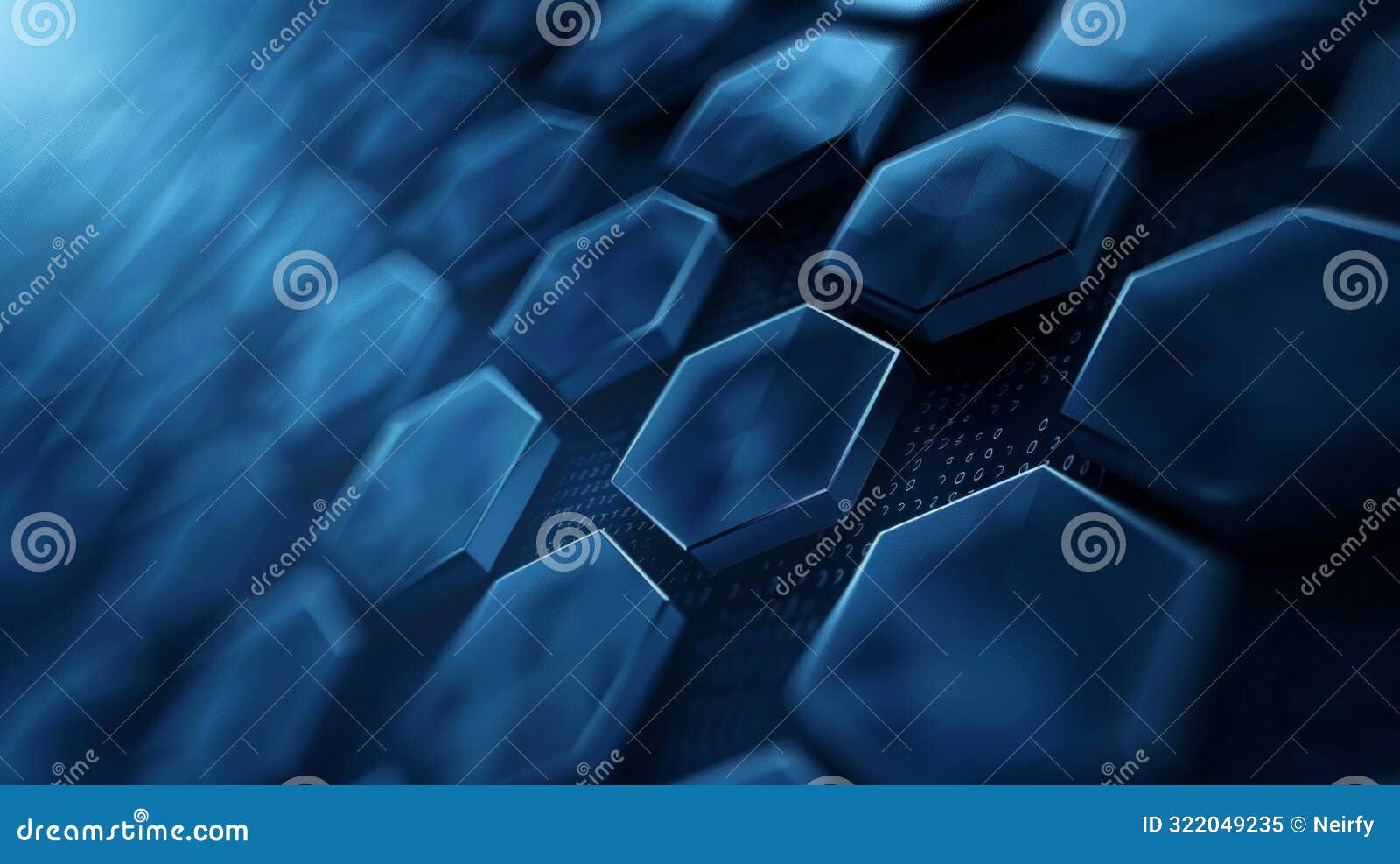 Abstract Blue Technology Hexagonal Background Stock Image - Image of ...