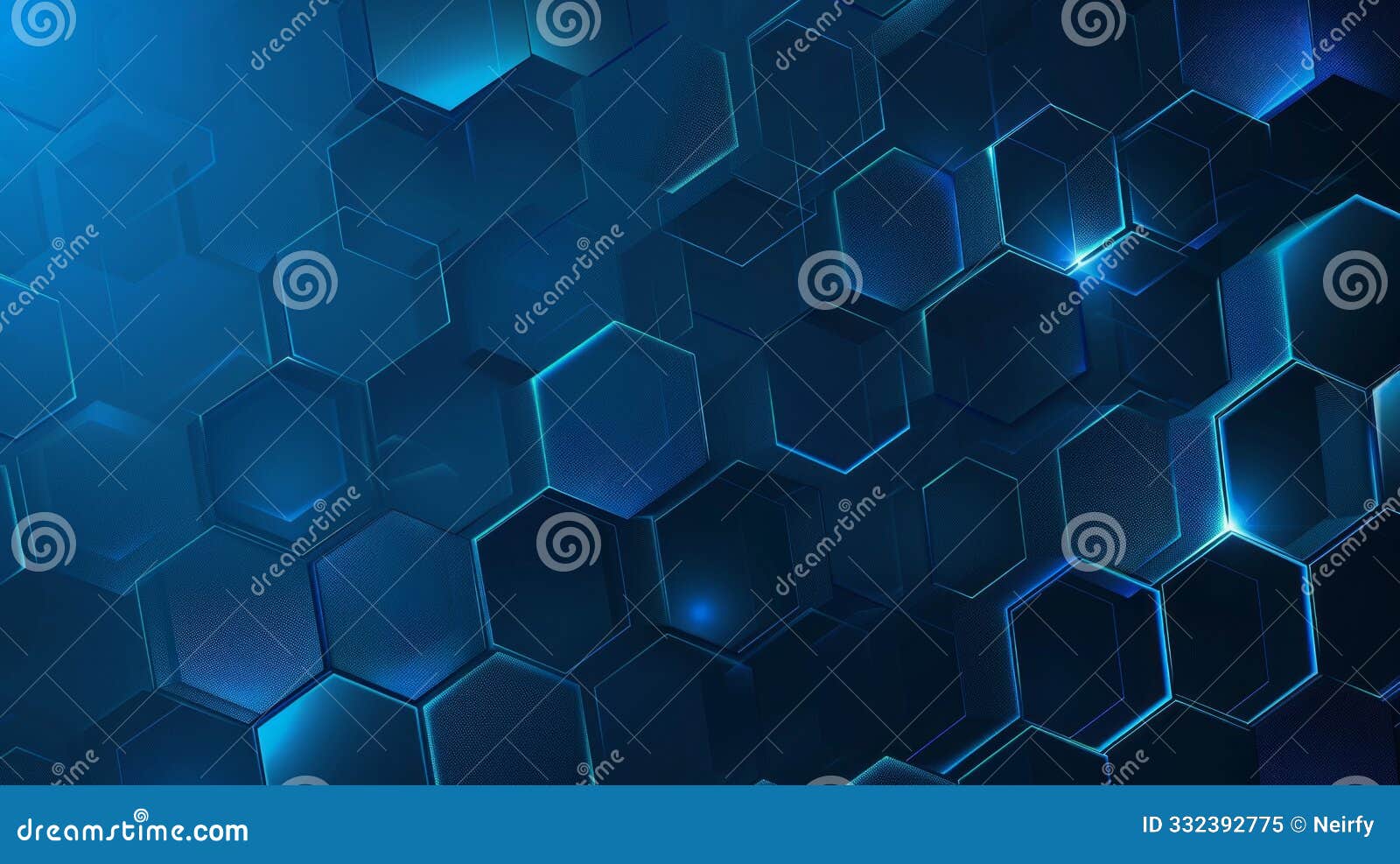 Abstract Blue Technology Hexagonal Background Stock Image - Image of ...