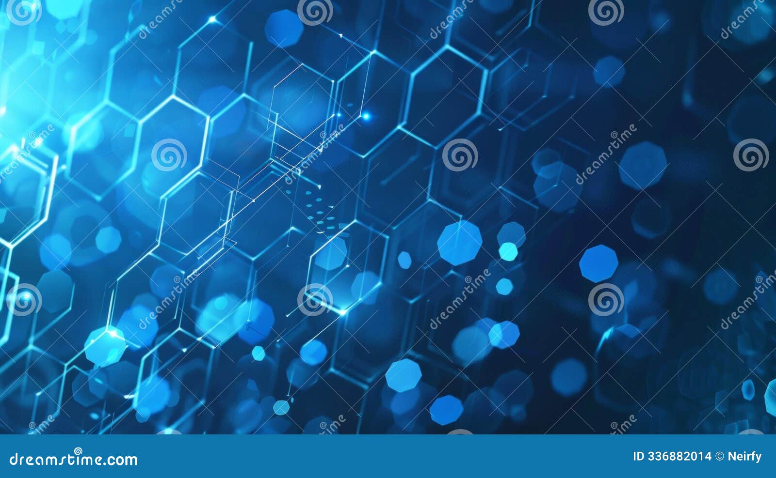 Abstract Blue Technology Hexagonal Background Stock Photo - Image of ...