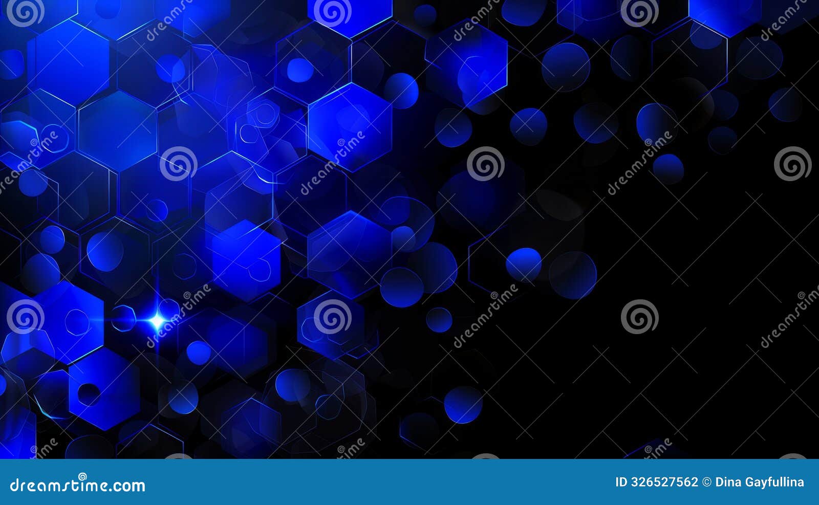 Abstract Blue Technology Hexagonal Background Stock Illustration ...