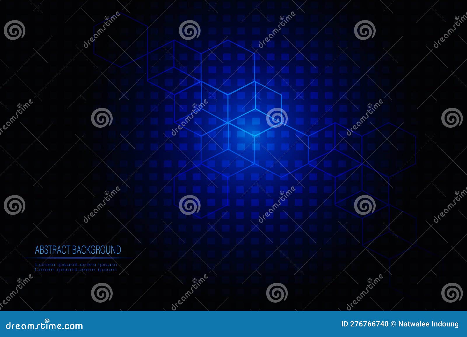 Abstract Blue Technology Hexagonal Background Stock Vector - Illustration of abstract ...
