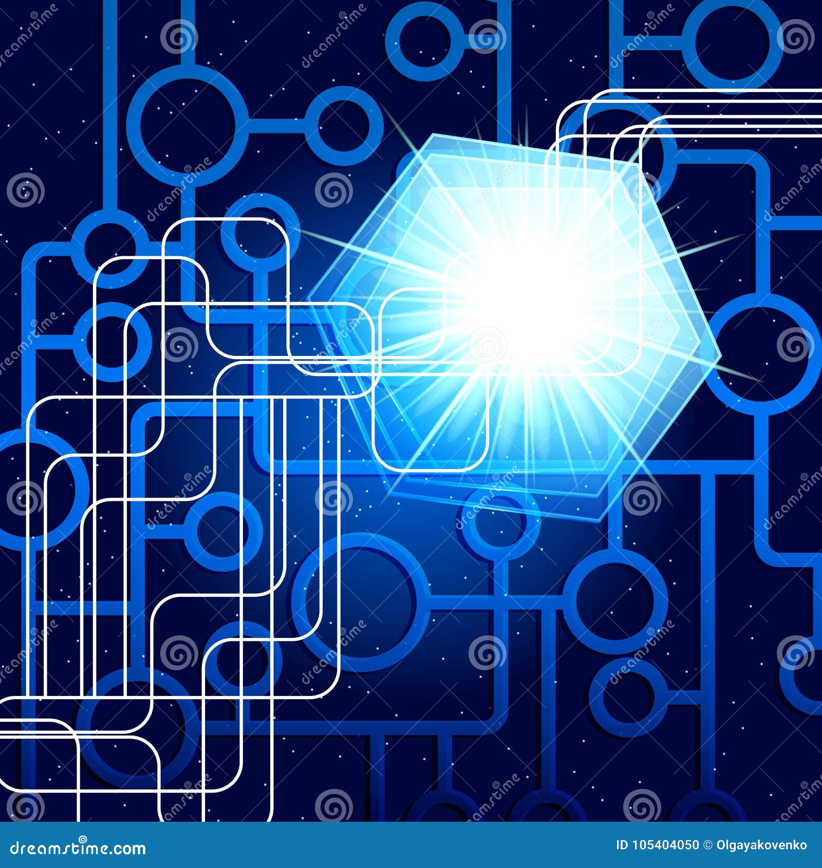 Abstract Blue Technology Sky Background. Stock Vector - Illustration of ...