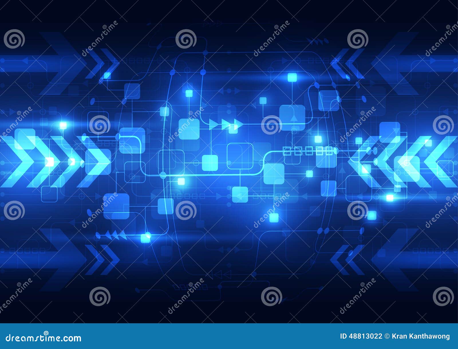 Abstract Blue Technology Telecoms Background, Vector Illustration Stock ...