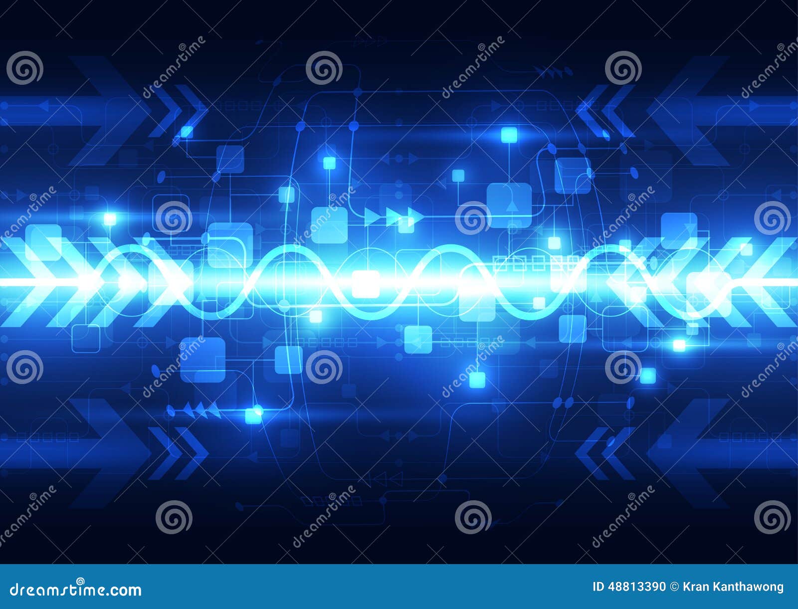 Abstract Blue Technology Telecoms Background, Vector Illustration Stock ...