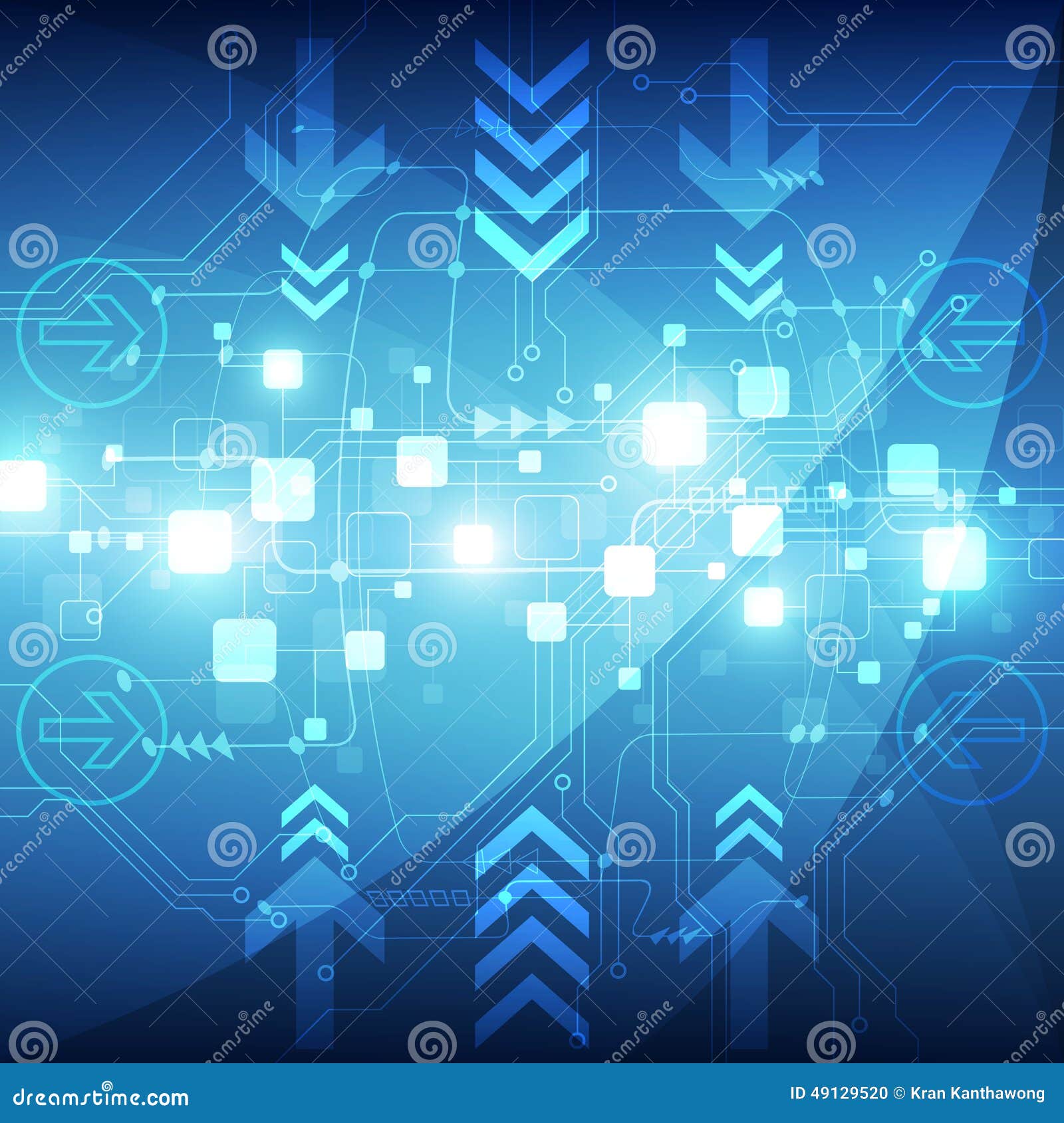 Abstract Blue Technology Telecoms Background, Vector Illustration Stock ...