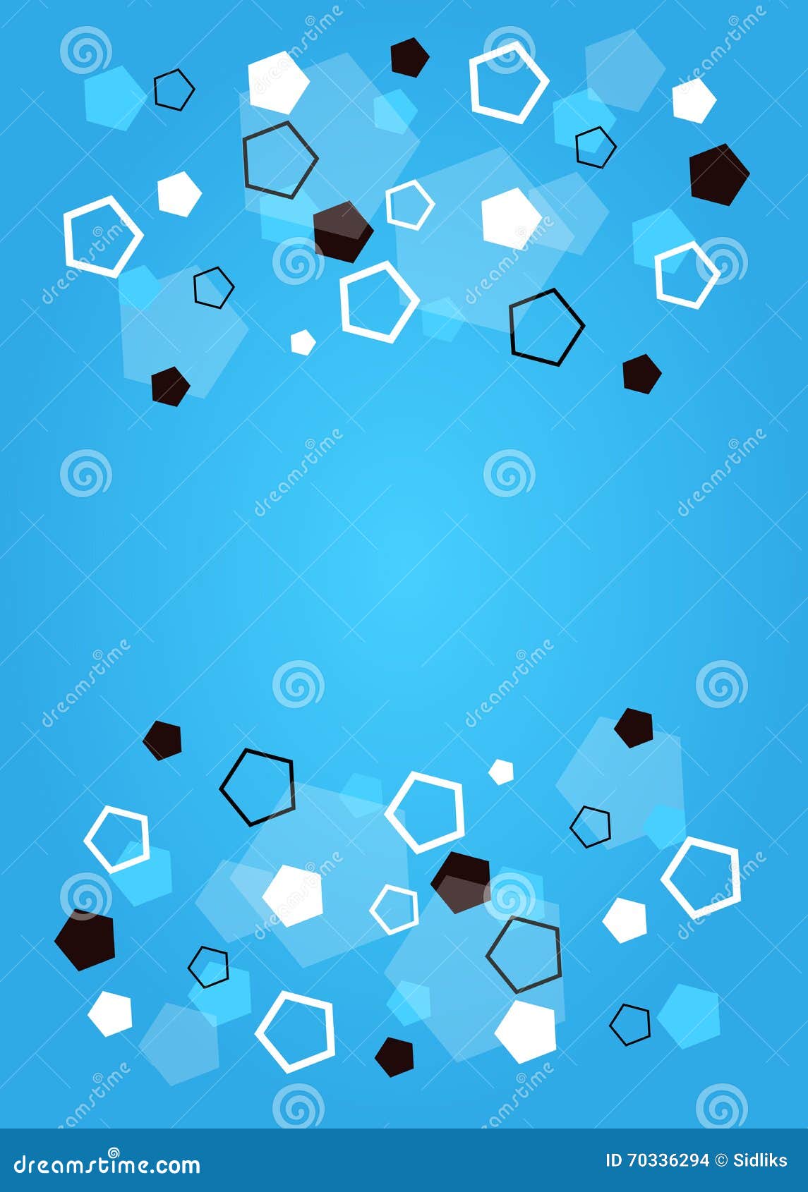 Abstract Blue Template with Geometrical Shape Stock Illustration ...
