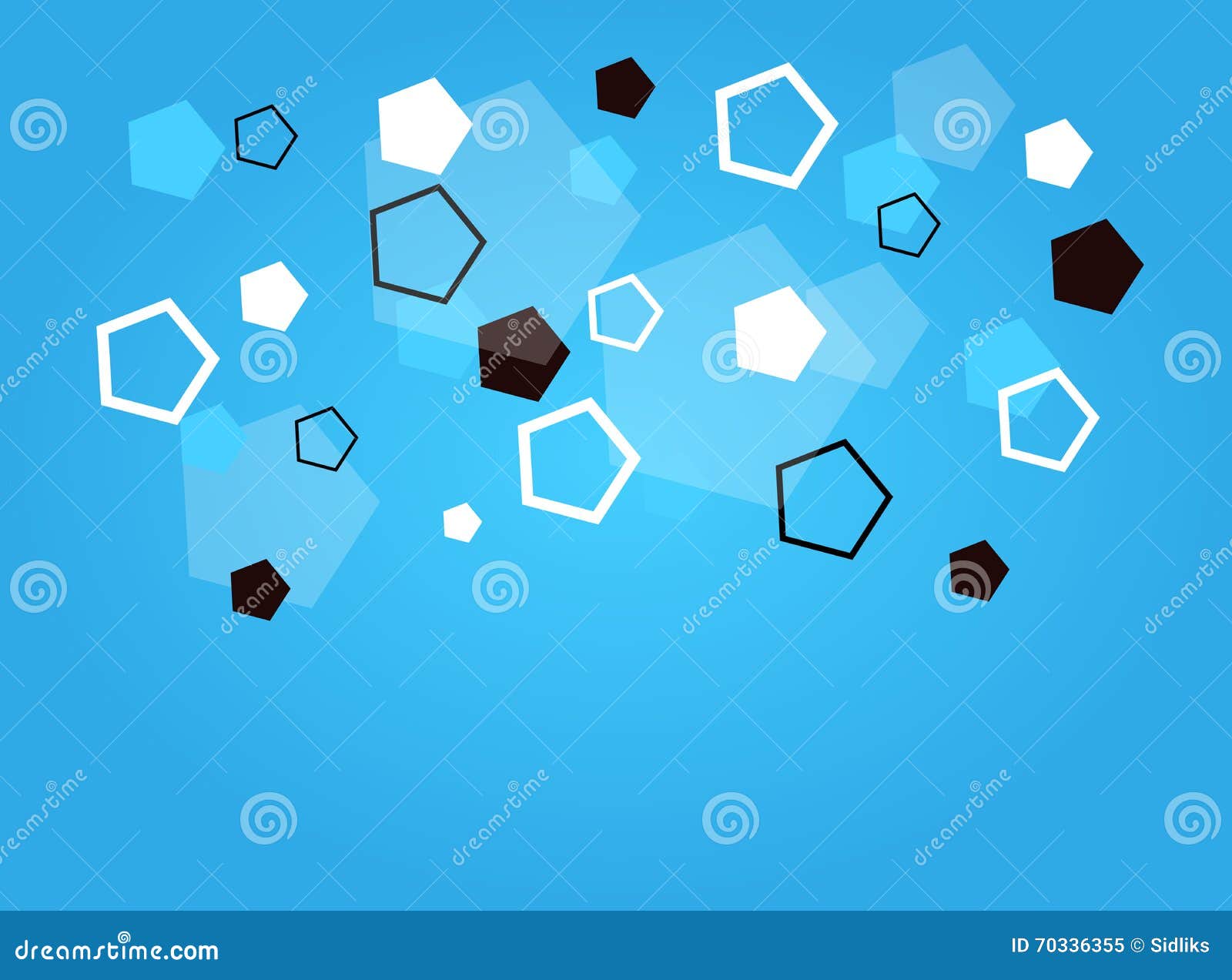 Abstract Blue Template with Geometrical Shape Stock Illustration ...