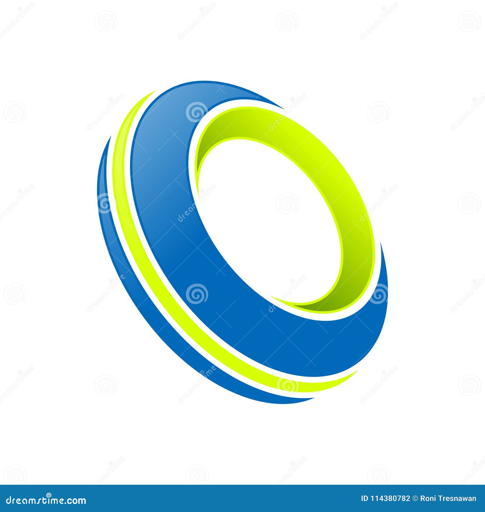 Abstract Blue Tire Lime Accents Symbol Logo Design Stock Vector ...