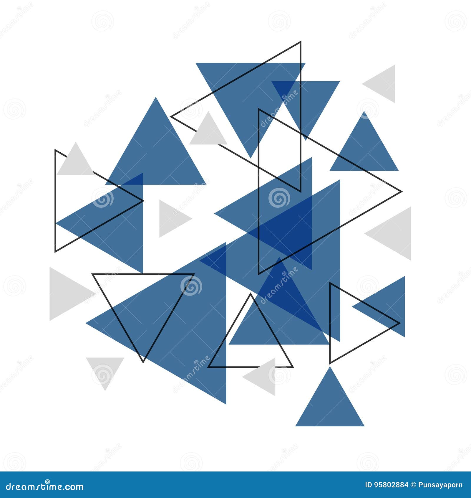 Abstract Blue Triangle Banner Background Stock Vector - Illustration of ...