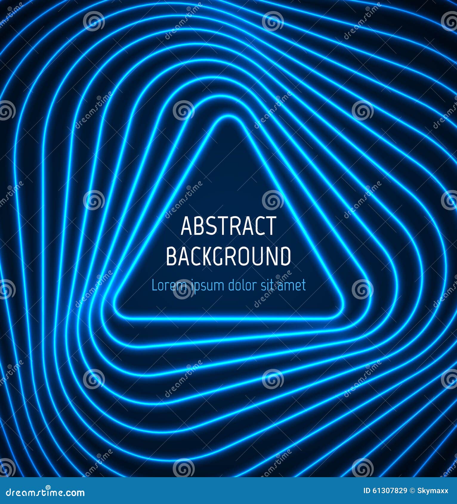 Abstract Blue Triangle Border Background with Stock Vector ...