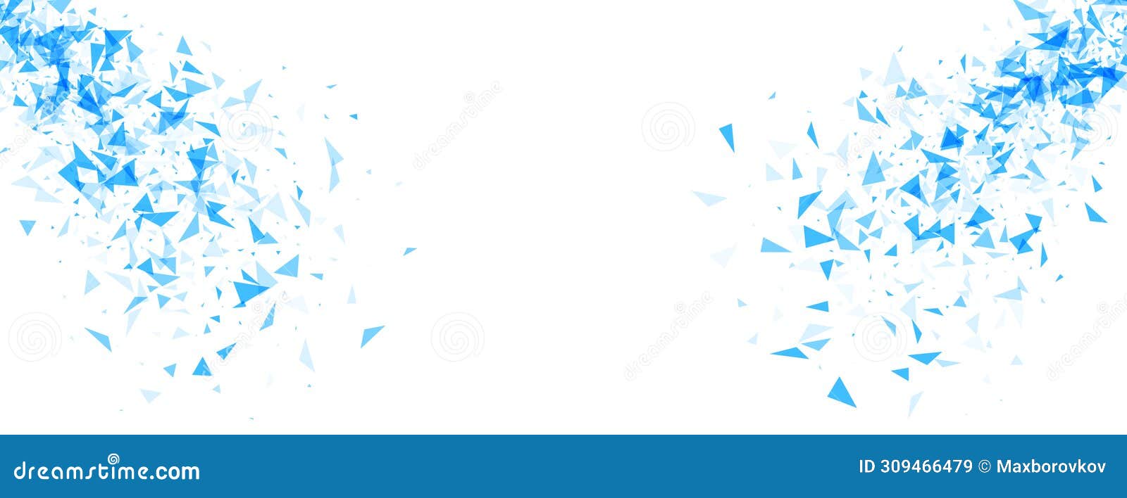 Abstract Blue Triangle Borders Stock Vector - Illustration of ...