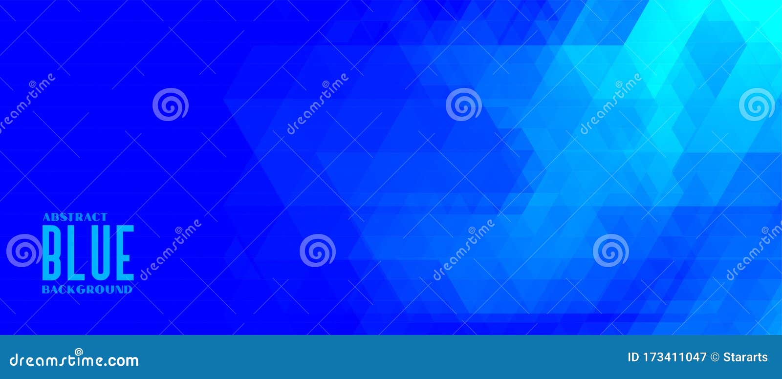 Abstract Blue Triangle Geometric Banner Design Stock Vector ...