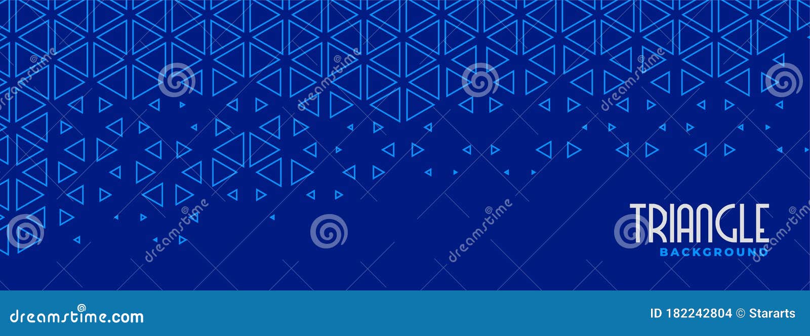 Abstract Blue Triangle Line Pattern Banner Design Stock Vector ...