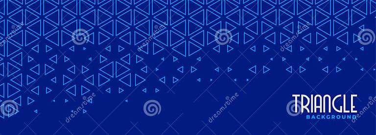 Abstract Blue Triangle Line Pattern Banner Design Stock Vector ...