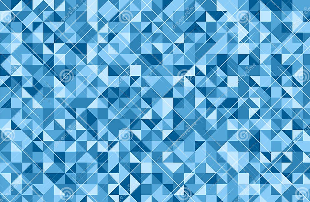 Abstract Blue Triangle with Lines Pattern Stock Vector - Illustration ...